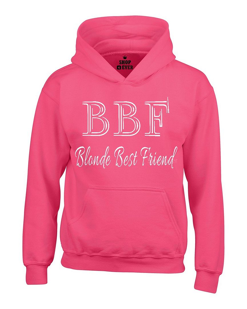Bbf Blonde Best Friend Hoodies Funny Matching Best Friends Cute Sweatshirts Ebay